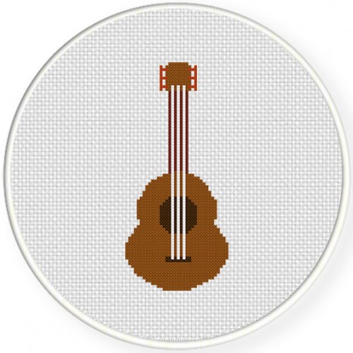 Acoustic Guitar Cross Stitch Pattern – Daily Cross Stitch