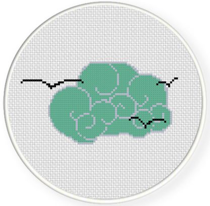 Cloud with Birds Cross Stitch Pattern – Daily Cross Stitch