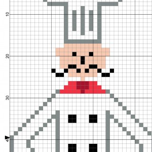 Charts Club Members Only: Slim Chef Cook Cross Stitch Pattern – Daily ...