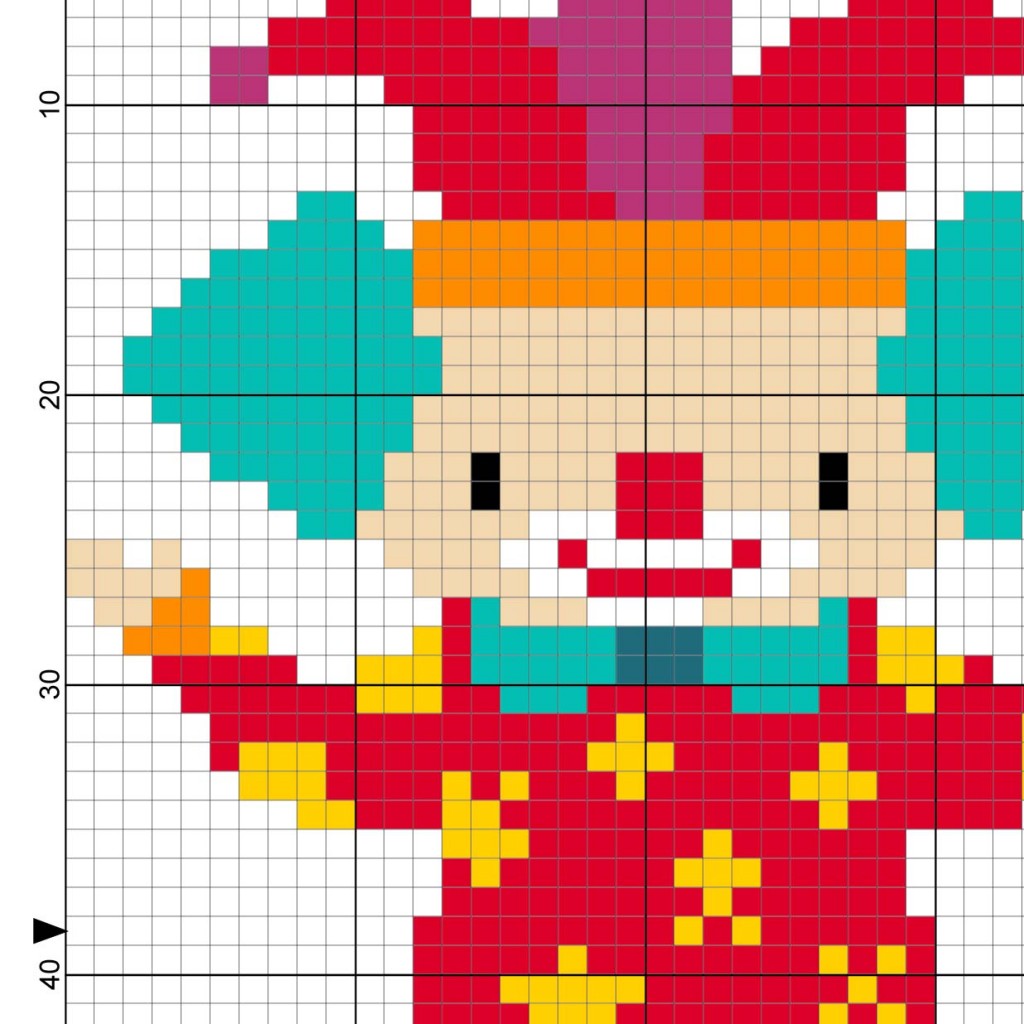 Clown on Bike Cross Stitch Pattern – Daily Cross Stitch