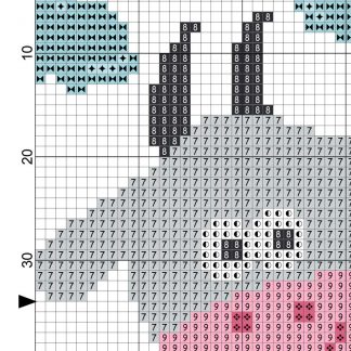 Goat with Clouds Cross Stitch Pattern – Daily Cross Stitch