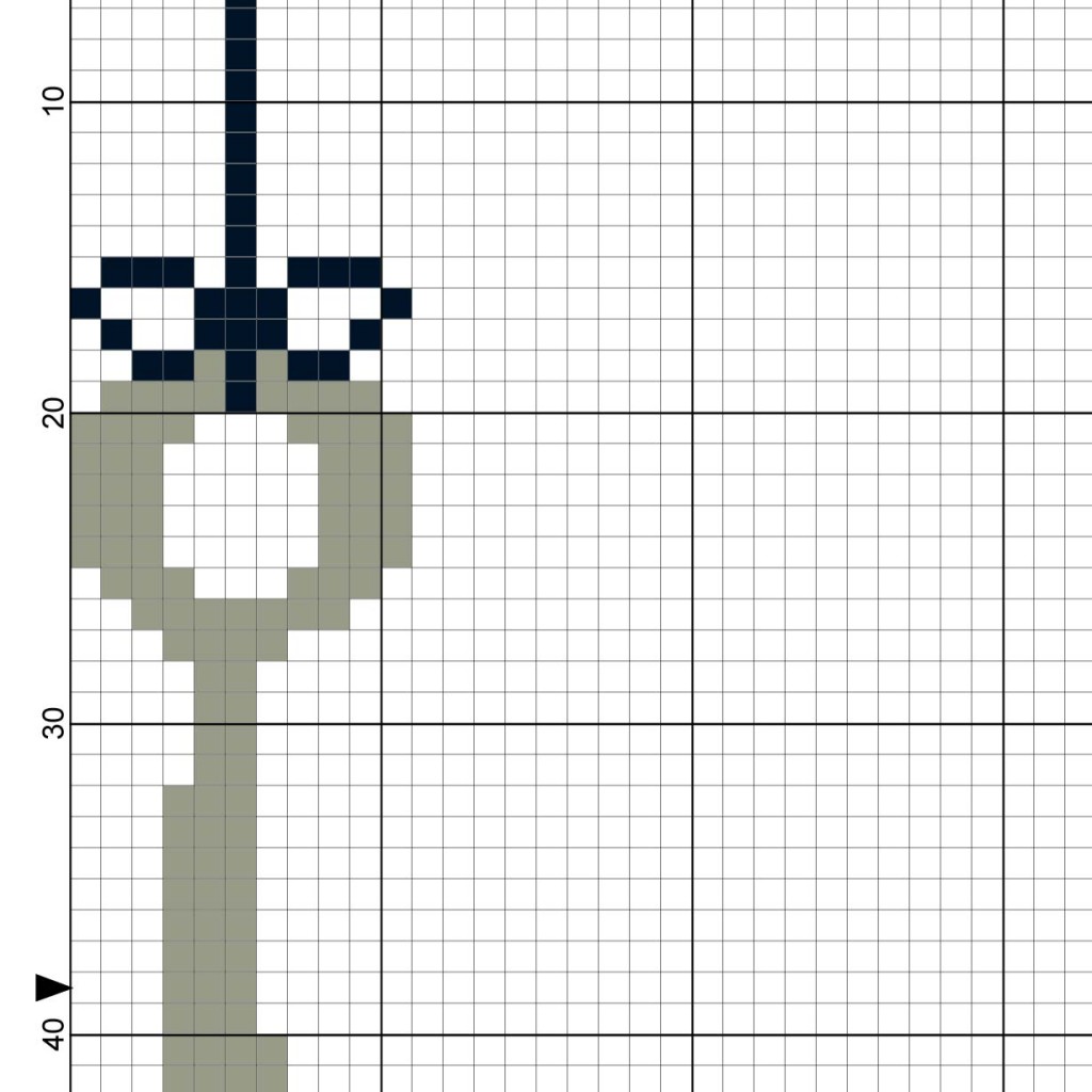 Worm in Hook Cross Stitch Pattern – Daily Cross Stitch