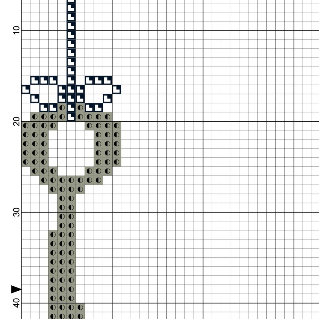 Worm in Hook Cross Stitch Pattern – Daily Cross Stitch