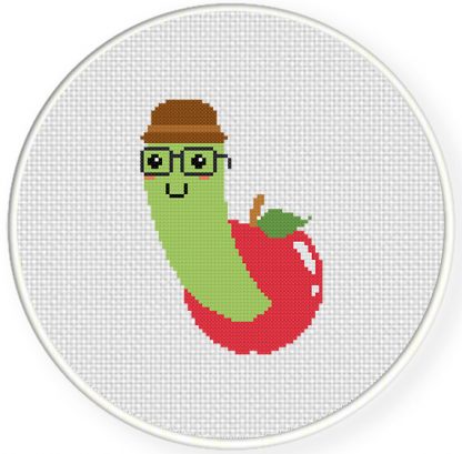 Book Worm Cross Stitch Pattern – Daily Cross Stitch