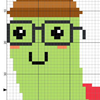 Book Worm Cross Stitch Pattern – Daily Cross Stitch