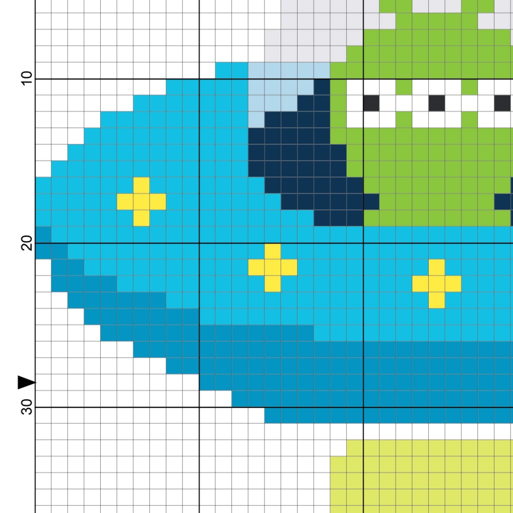 Alien UFO Cross Stitch Pattern – Daily Cross Stitch