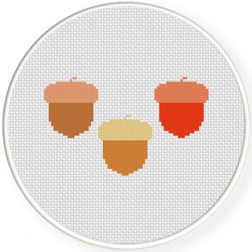 Acorns Cross Stitch Pattern – Daily Cross Stitch