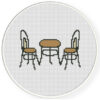 2 Chairs 1 Table Cross Stitch Pattern – Daily Cross Stitch