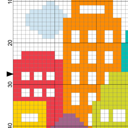 Color City Cross Stitch Pattern – Daily Cross Stitch