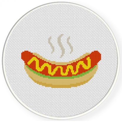 Hot Dog Cross Stitch Pattern – Daily Cross Stitch