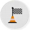 Racing Flag in cone Cross Stitch Pattern – Daily Cross Stitch