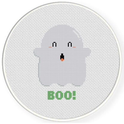 Boo Cross Stitch Pattern – Daily Cross Stitch