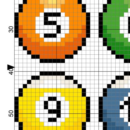Charts Club Members Only: Billiard Balls Cross Stitch Pattern – Daily ...
