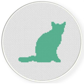 Green Cat Cross Stitch Pattern – Daily Cross Stitch