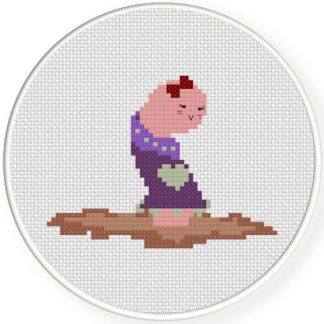 Charts Club Members Only: Ms. Worm Cross Stitch Pattern – Daily Cross ...