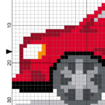 Charts Club Members Only: Red Car Cross Stitch Pattern – Daily Cross Stitch