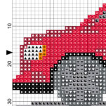 Charts Club Members Only: Red Car Cross Stitch Pattern – Daily Cross Stitch