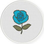 Charts Club Members Only: Blue Rose Cross Stitch Pattern – Daily Cross ...