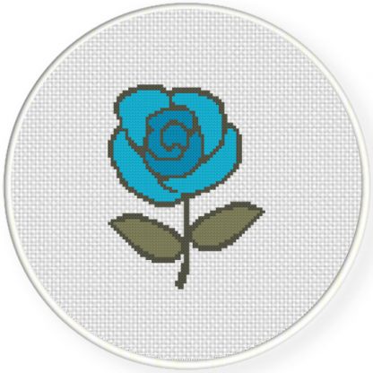 Charts Club Members Only: Blue Rose Cross Stitch Pattern – Daily Cross ...