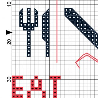 Charts Club Members Only: Eat Stitch Sleep Repeat Cross Stitch Pattern ...