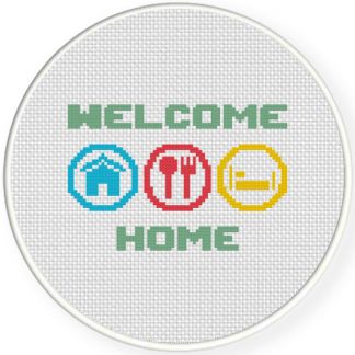 Welcome Home Cross Stitch Pattern – Daily Cross Stitch