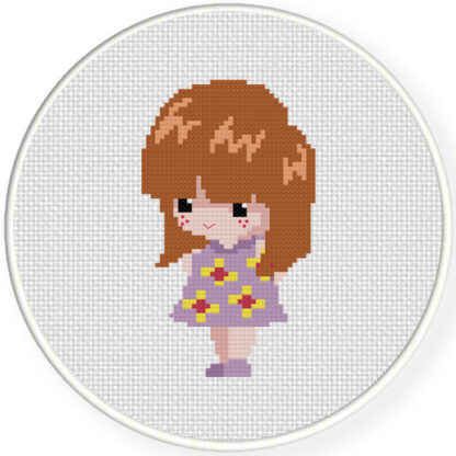 Charts Club Members Only: Cute Ginger Girl Cross Stitch Pattern – Daily ...