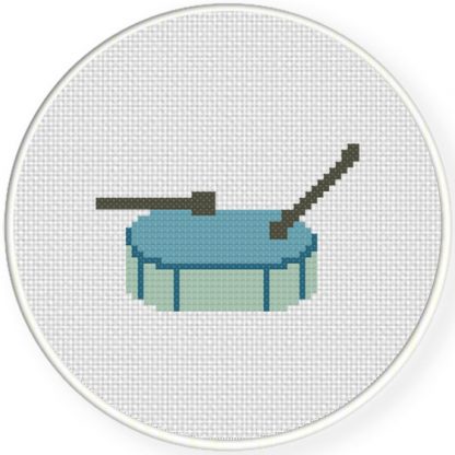 Drum And Stick Cross Stitch Pattern – Daily Cross Stitch
