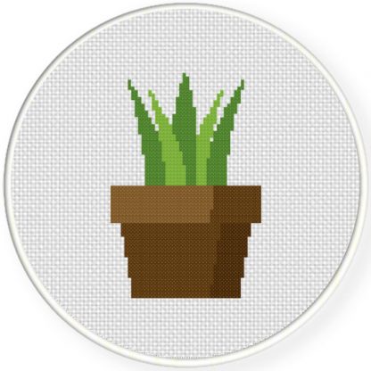 Flower Pot Decorative Cross Stitch Pattern – Daily Cross Stitch