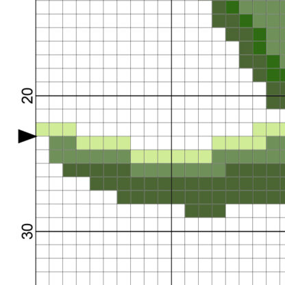 Green Plant Cross Stitch Pattern – Daily Cross Stitch
