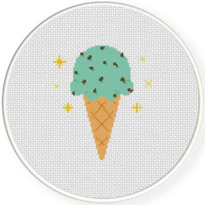 Mint Chocolate Chip Cross Stitch Pattern – Daily Cross Stitch
