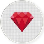 Charts Club Members Only: Red Diamond Cross Stitch Pattern – Daily ...
