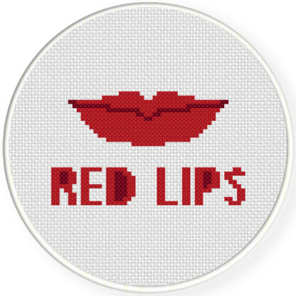 Red Lips Cross Stitch Pattern – Daily Cross Stitch
