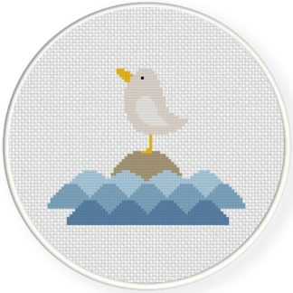 Seagull On The Rock Cross Stitch Pattern – Daily Cross Stitch