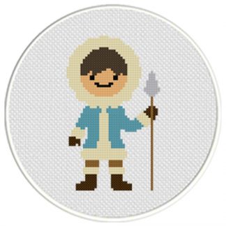Charts Club Members Only: Cute Eskimo Boy Cross Stitch Pattern – Daily ...