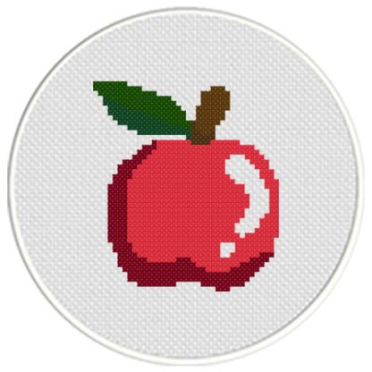 Charts Club Members Only: Delicious Apple Cross Stitch Pattern – Daily ...