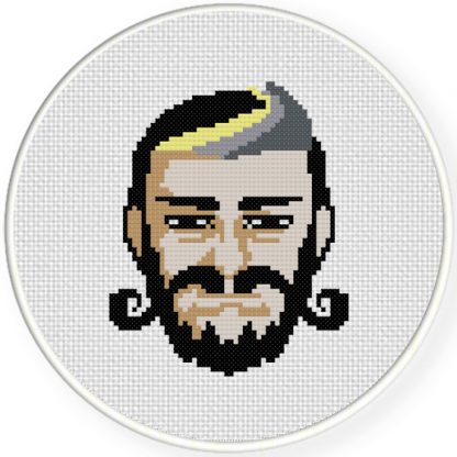 Charts Club Members Only: Mustache Man Cross Stitch Pattern – Daily ...