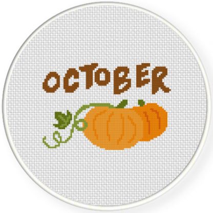 October Cross Stitch Pattern – Daily Cross Stitch