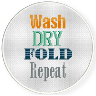 Charts Club Members Only: Laundry Motto Cross Stitch Pattern – Daily ...