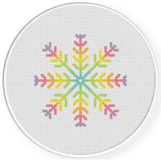 Charts Club Members Only: Rainbow SnowFlake Cross Stitch Pattern ...