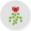 Mistletoe With Ribbon Cross Stitch Pattern – Daily Cross Stitch