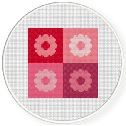 Flower Square Cross Stitch Pattern – Daily Cross Stitch