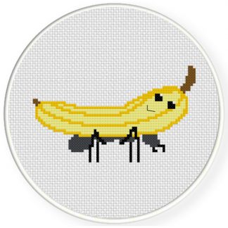 Banana Rides Ant Cross Stitch Pattern – Daily Cross Stitch