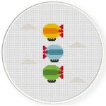 Colorful Blimps Cross Stitch Pattern – Daily Cross Stitch