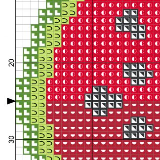 Half Watermelon Cross Stitch Pattern – Daily Cross Stitch