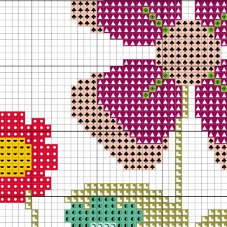 Charts Club Members Only: Pretty Simple Flowers Cross Stitch Pattern ...