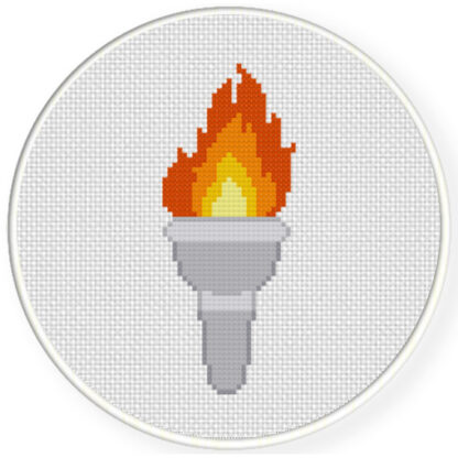Charts Club Members Only: Torch Cross Stitch Pattern – Daily Cross Stitch