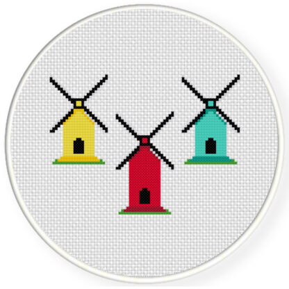 Windmills Cross Stitch Pattern – Daily Cross Stitch