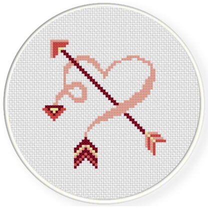 Cute Arrow Heart Cross Stitch Pattern – Daily Cross Stitch