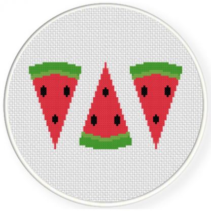 3 Watermelons Cross Stitch Pattern – Daily Cross Stitch