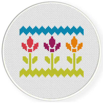 Pretty Florals Cross Stitch Pattern – Daily Cross Stitch